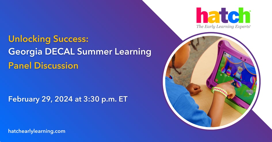 Hatch Webinar | GA DECAL Summer Learning